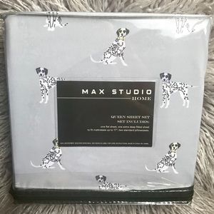Max Studio | Bedding | Max Studio Dalmatians Sunnies Gray Queen Sheet ...